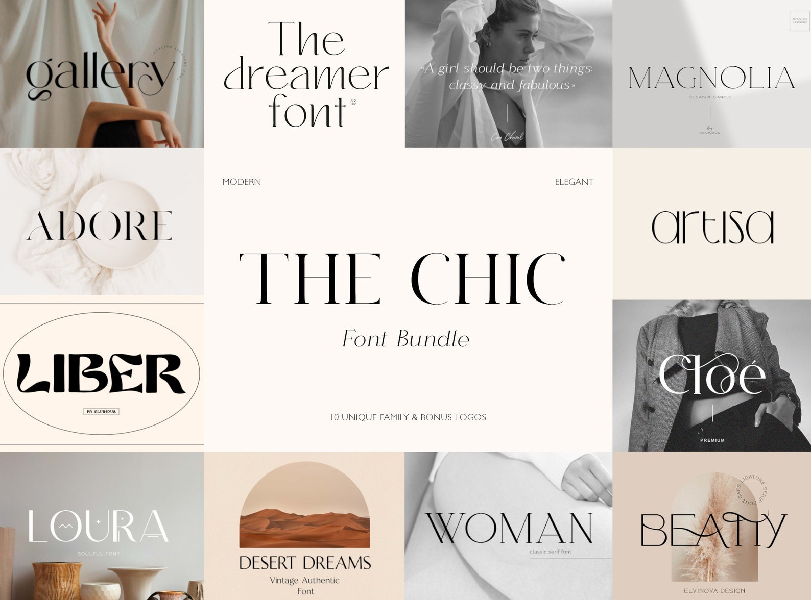 Modern Font Bundle Unique Branding Fonts Cricut Fonts Canva - Etsy