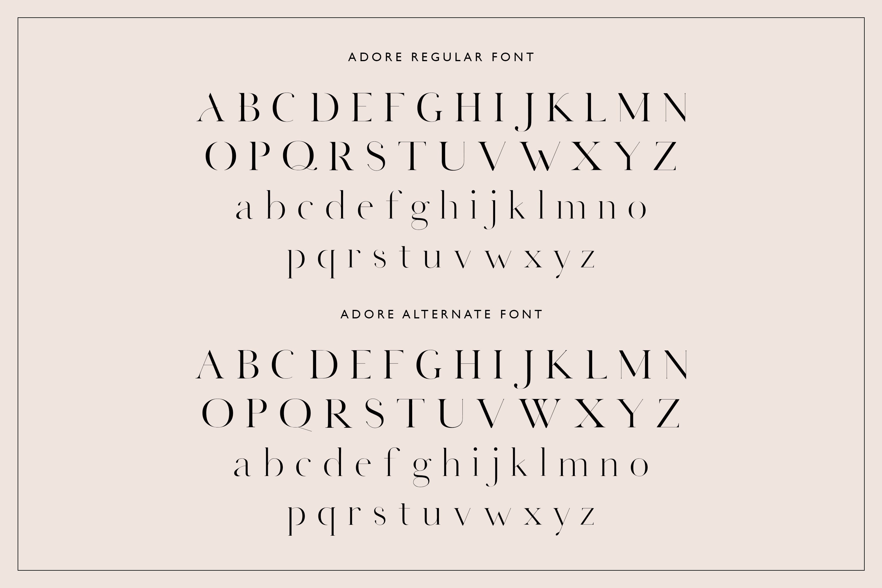 Adore Modern Font Elegant Serif Font Delicate Feminine | Etsy UK