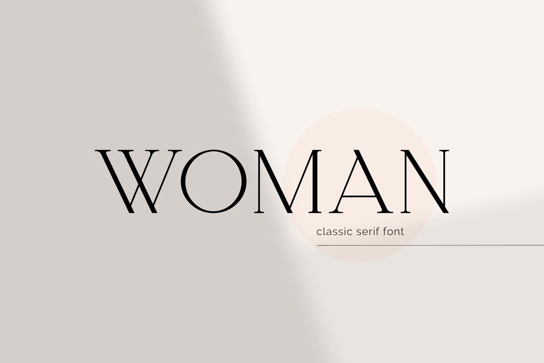 Woman Serif Font, Elegant Font, Classic Style - Etsy