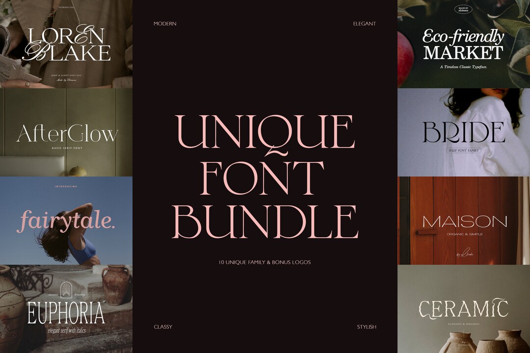 Modern Font Bundle,digital Trendy Fonts, Elegant Font Pack,versatile ...