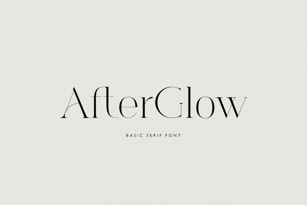 Afterglow Elegant Serif Font, Modern Branding Type - Etsy