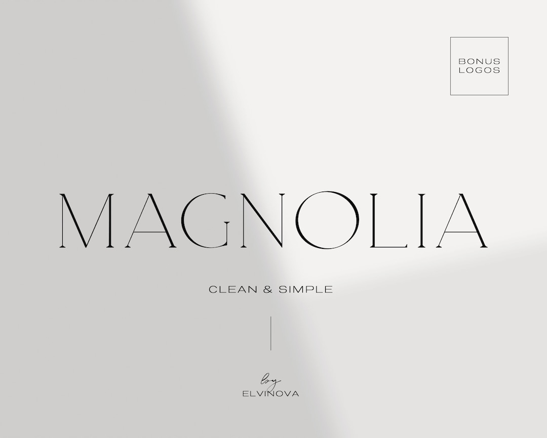 Magnolia Modern Serif, Elegant Luxury Font, Delicate Minimalist ...