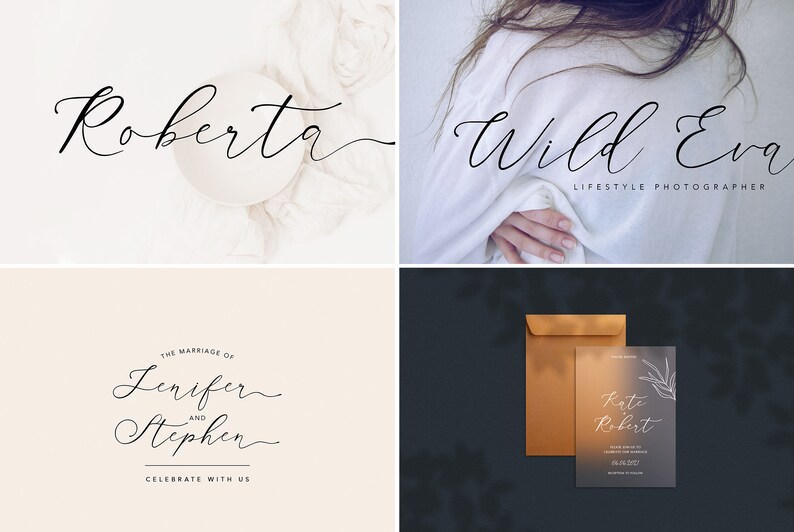 The Font Bundle, Script Font Collection, Handwritten Typography ...