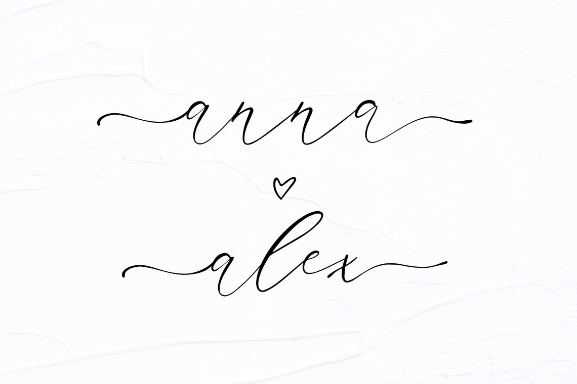Elegant calligraphy font handwriting script font wedding | Etsy