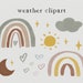 Weather Clipart Png, Vector Rainbow Clipart, Watercolor Weather Clip ...
