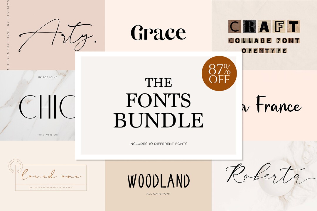 The Font Bundle, Script Font Collection, Handwritten Typography ...