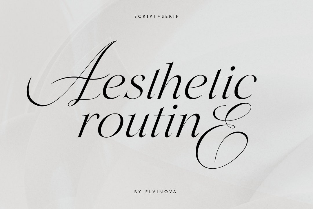 Aesthetic Routine Font Duo, Modern Hybrid Typography, Elegant Serif and ...