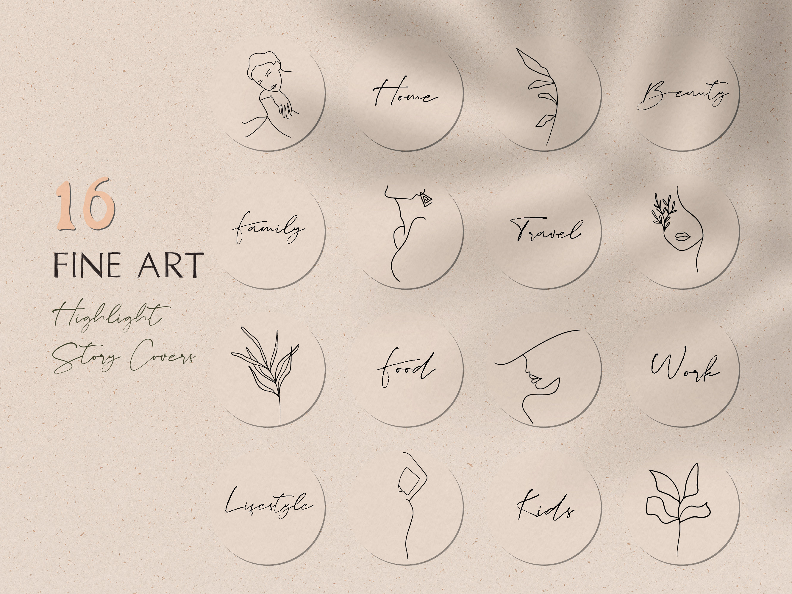 Line Instagram Highlight Covers Fine Art Instagram Story | Etsy