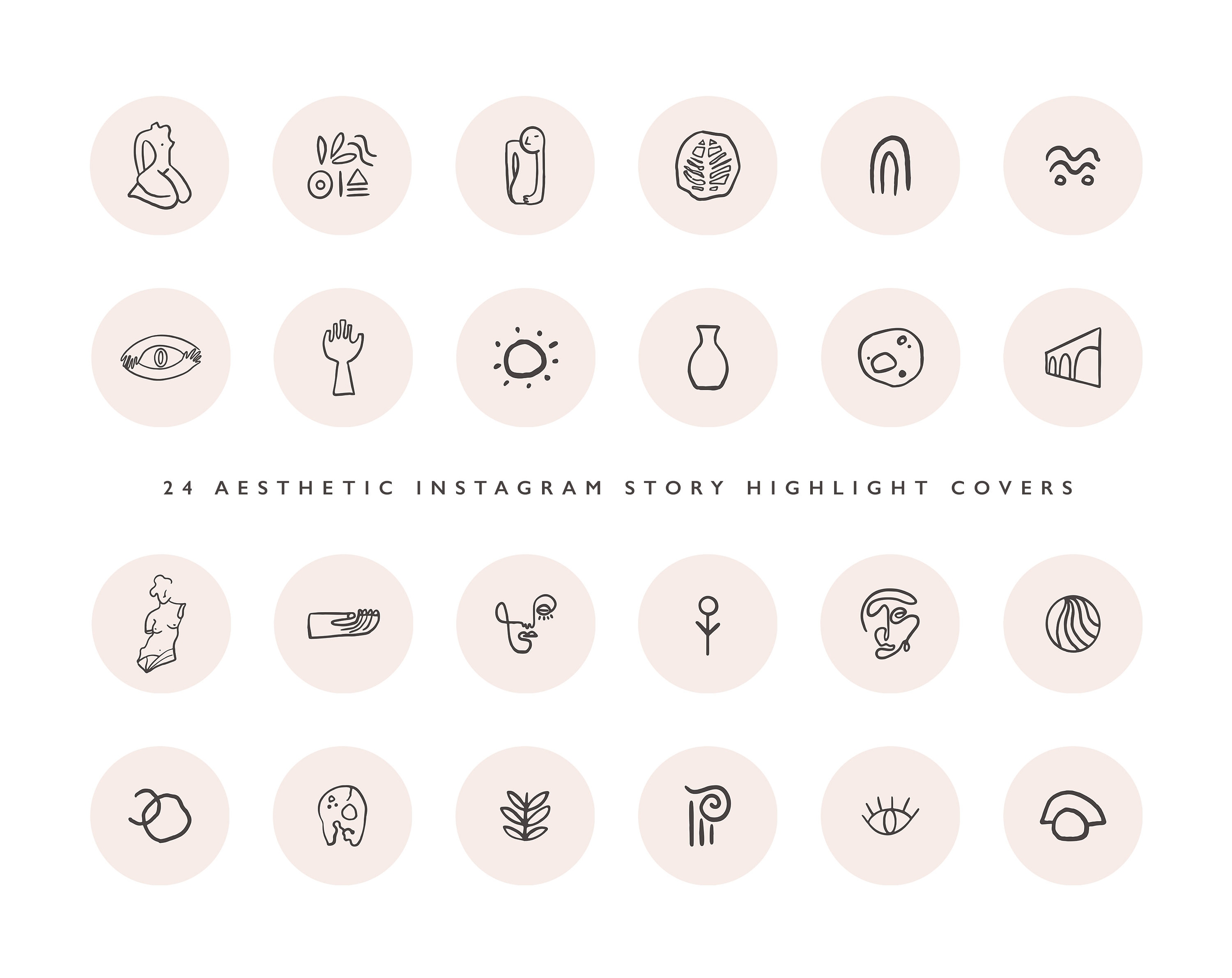 Aesthetic Instagram Highlight Icons Line Instagram Story | Etsy