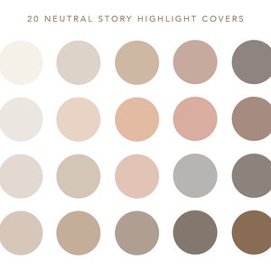 Neutral Instagram Highlight Covers, Minimalist Story Icons (PNG) - Etsy