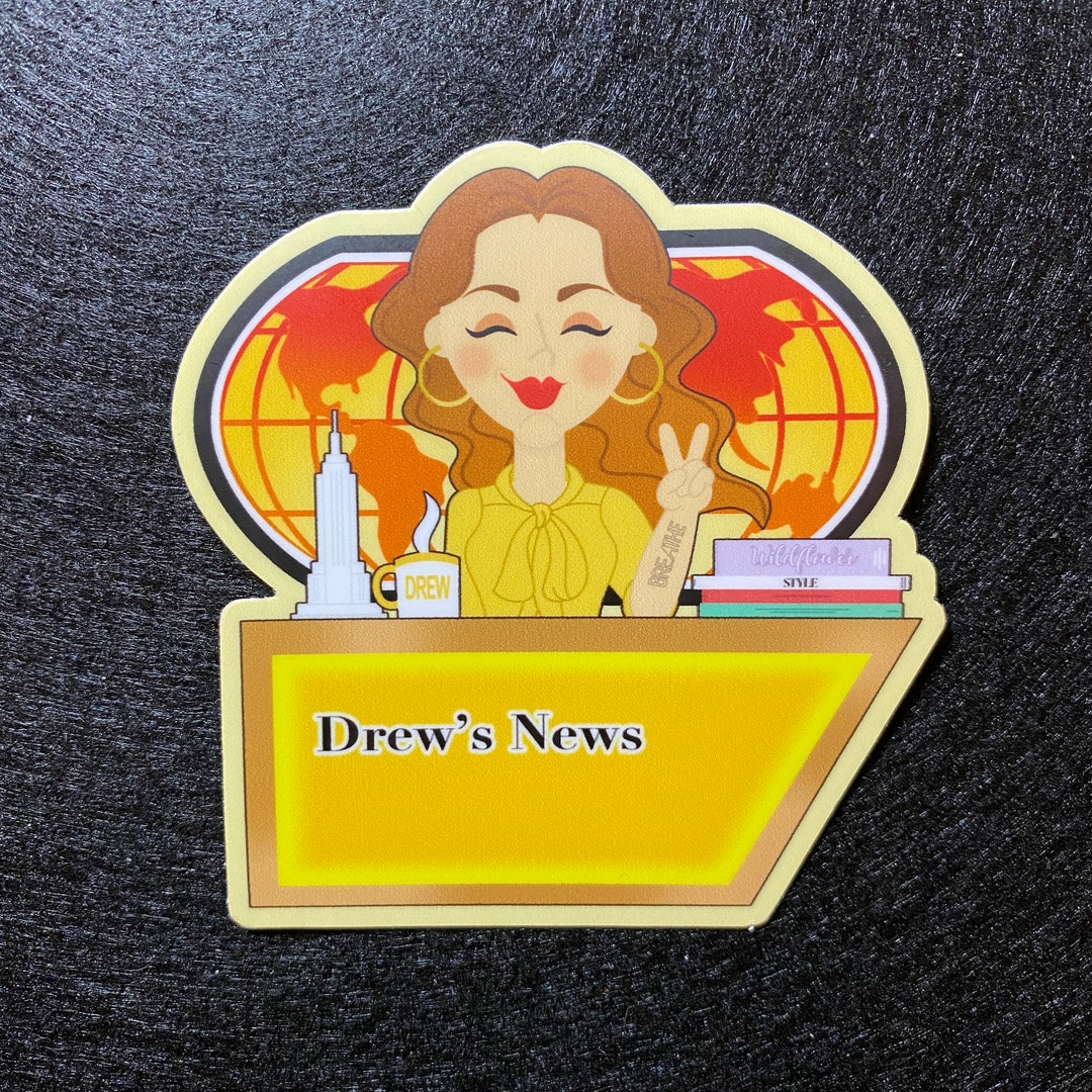 Drew Barrymore "drew's News" Vinyl Sticker - Etsy