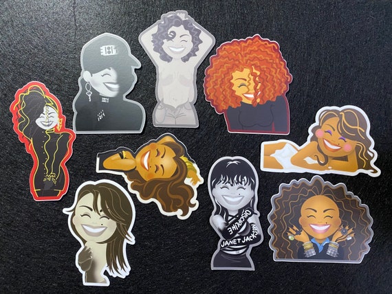 Janet Jackson Album Covers Vinyl Sticker Set of 9 | Etsy