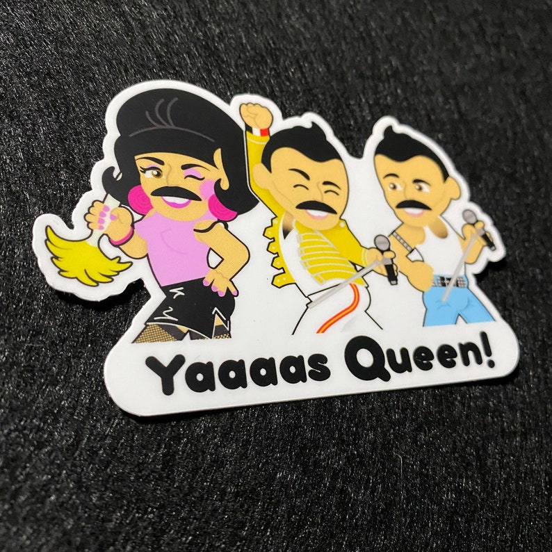 Freddie Mercury yaaaas Queen Vinyl Sticker | Etsy