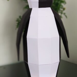 Papercraft Penguin, Gift Box for Wine, PDF Template,diy, Pepakura ...