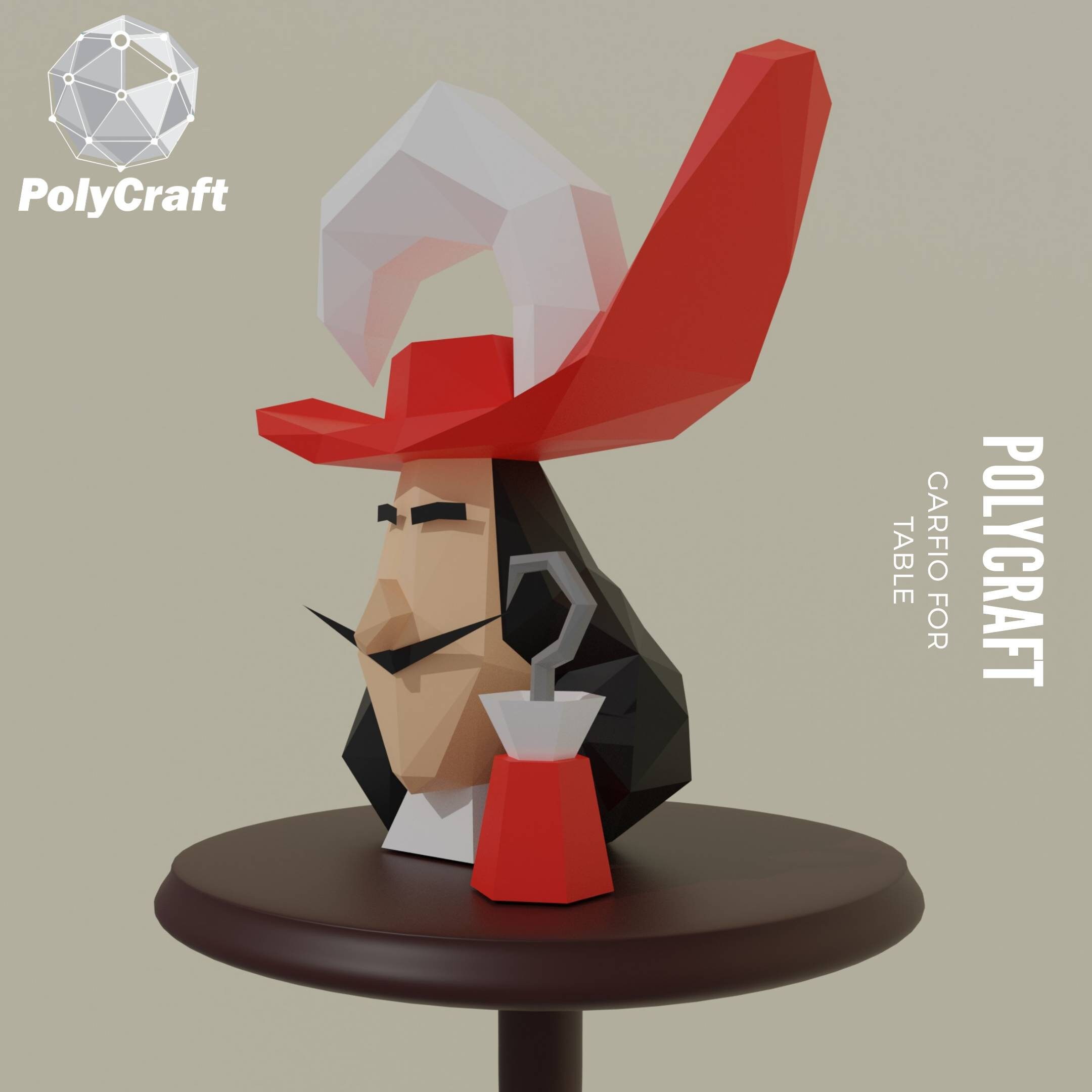Papercraft Capitan Garfio Paper Model, PDF Capitan Garfio Template ...
