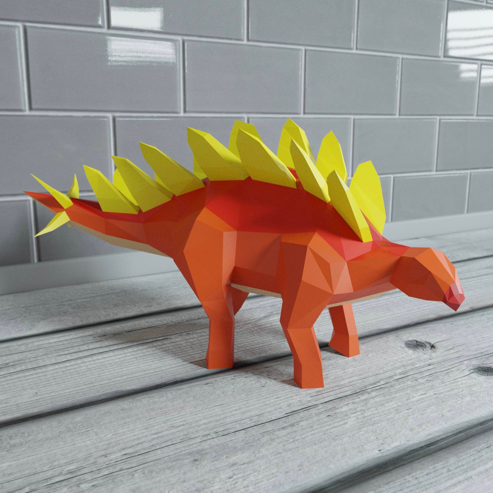 Papercraft Pack Dinosaurs, Pdo, OBJ, STL, 3d Print 3D Low Poly, Paper ...