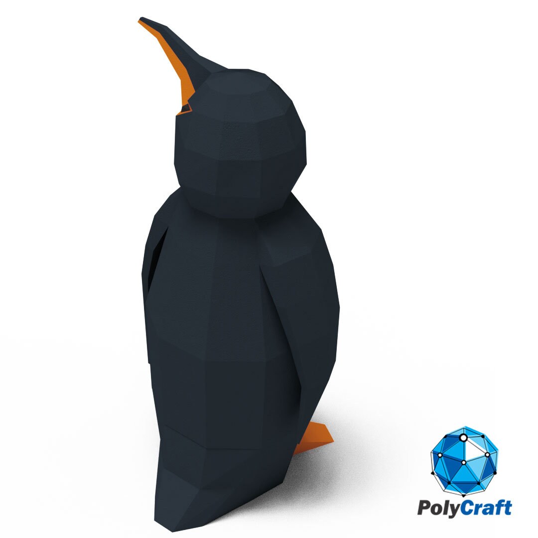 Papercraft Penguin, Gift Box for Wine, PDF Template,diy, Pepakura ...