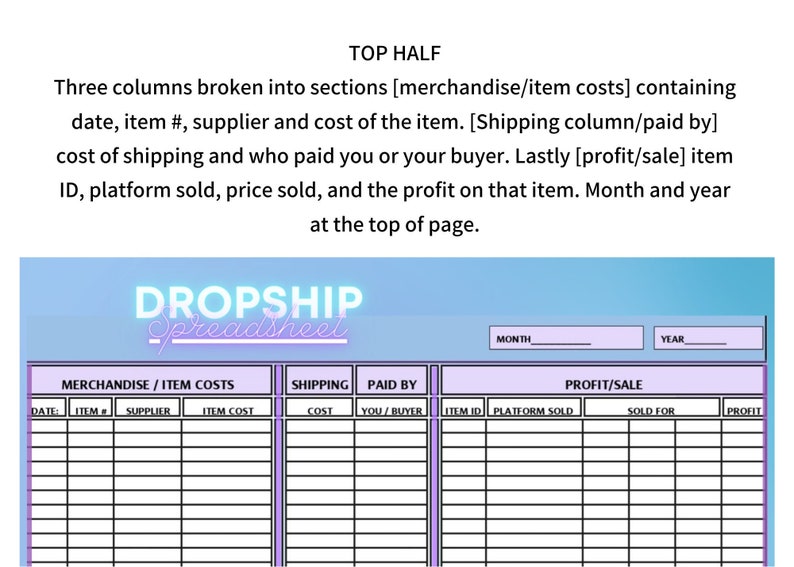 Multi Marketplace Drop Ship Spreadsheet Online Slaes - Etsy