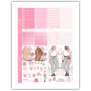 Pretty in Pink FOIL READY PRINTABLE Weekly Planner Sticker Kit Erin ...
