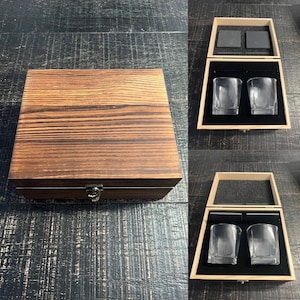 Laser Engraved Rock Glass Box Set N-y-p-d L-a-p-d Bottom Engrave - Etsy