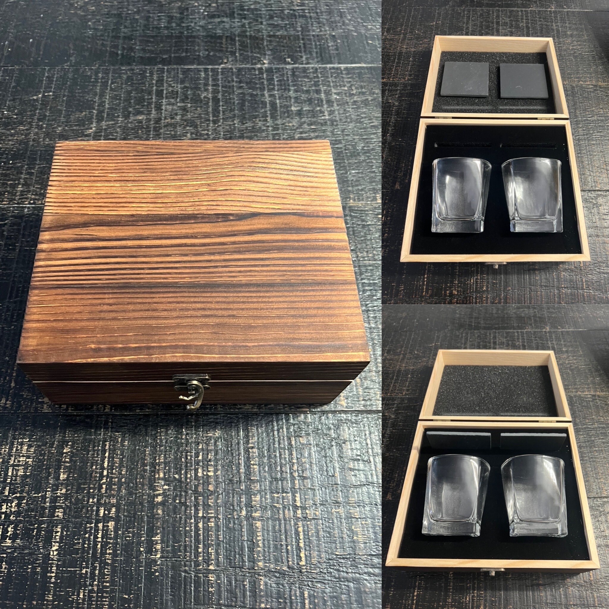 Laser Engraved Rock Glass Box Set N-y-p-d L-a-p-d - Etsy