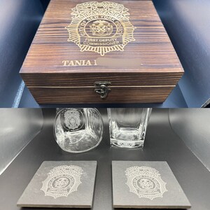 Laser Engraved Rock Glass Box Set N-y-p-d L-a-p-d Bottom Engrave - Etsy