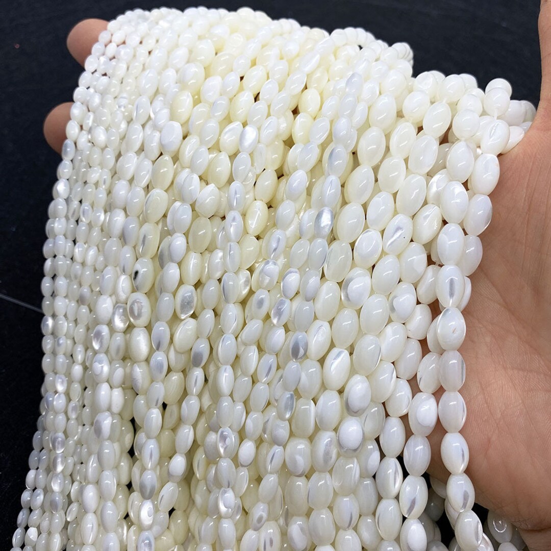 Natural Rice Shape Mother of Pearl Shell Beads,white Shell Beads,mother ...