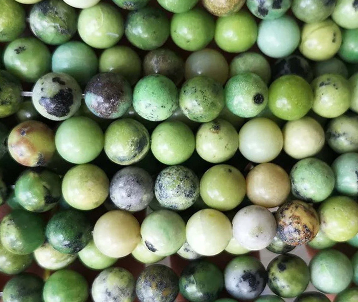 4mm-12mm Naturel Vert Opale Gemstone Perles rondes lisses - Etsy France