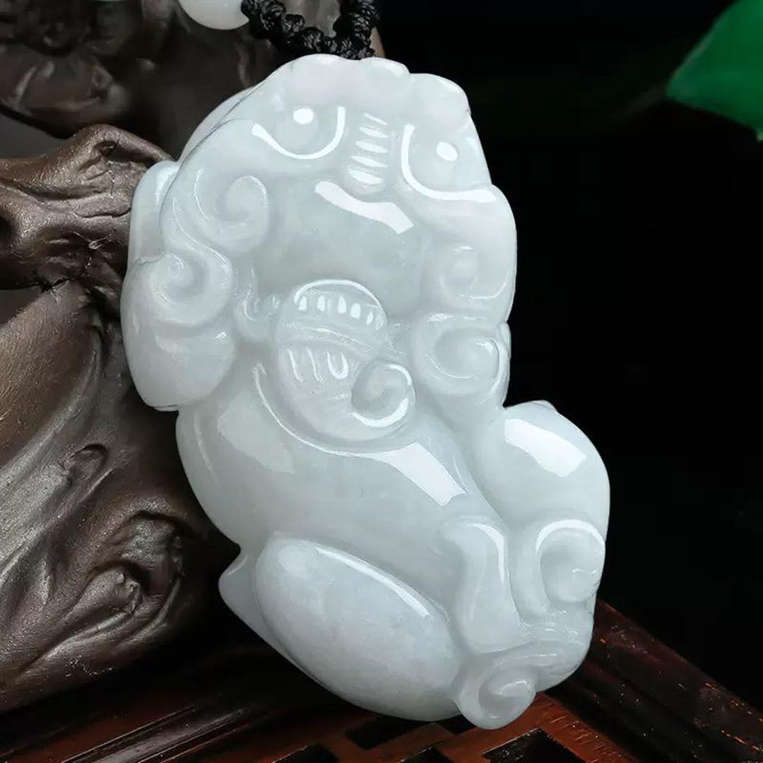 Natural Grade-a Jade Pi Xiu Pendant, Ice Type - Etsy
