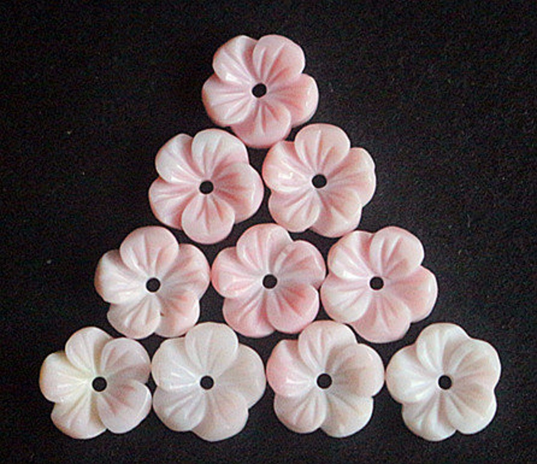 100 Pcs Natural MOP Shell Flower Beads, Pink Shell, 6mm 8mm 10mm - Etsy