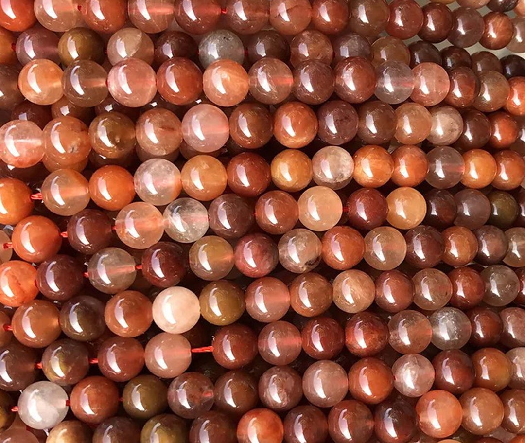 4mm-12mm Natural Red Rabbit Hair Crystal Quartz Beads,red Rabbit Hair ...