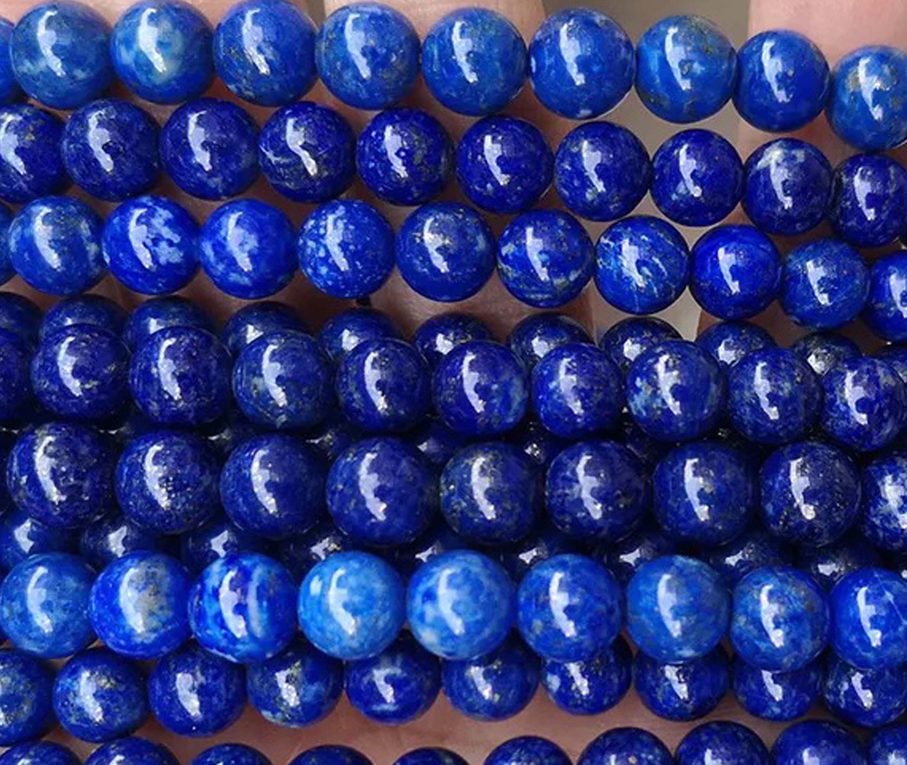 4mm-12mm Natural AAA Lapis Lazuli Gemstone Smooth Round Beads, Lapis ...