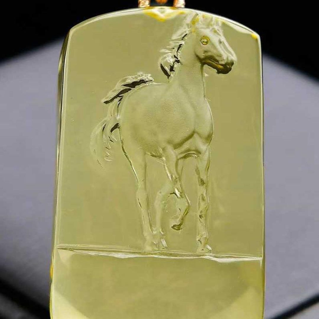 Natural Citrine Chinese Zodiac Horse Pendant for Birth Year - Etsy