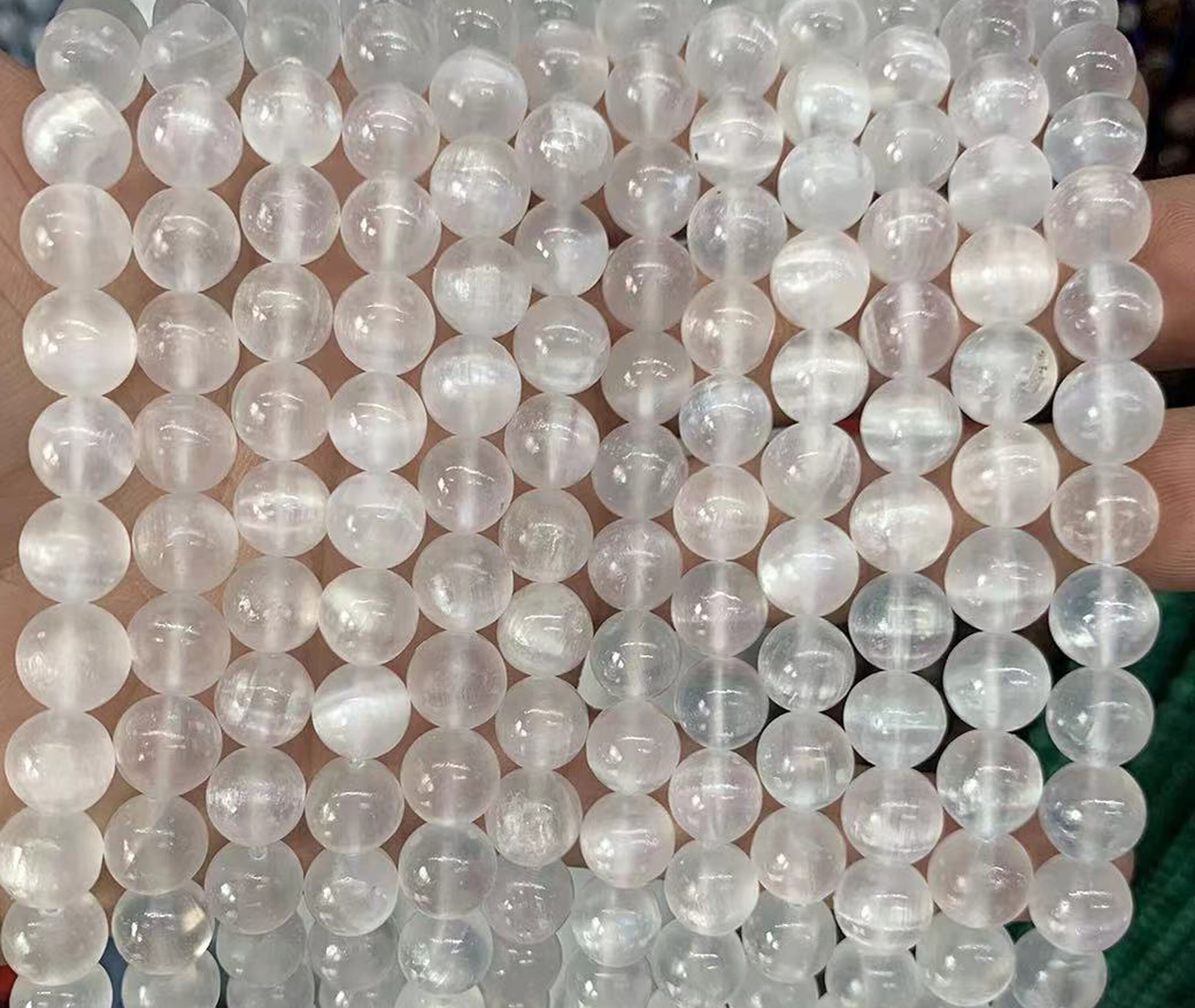 4mm-12mm Natural Gypsum Smooth Round Beads, Gypsum Beads Bulk Supply.15 ...