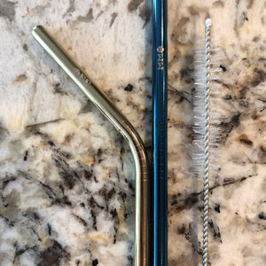 ΦΣΣ Engraved Reusable Straws, Blue and Gold Phi Sigma Sigma Reusable ...