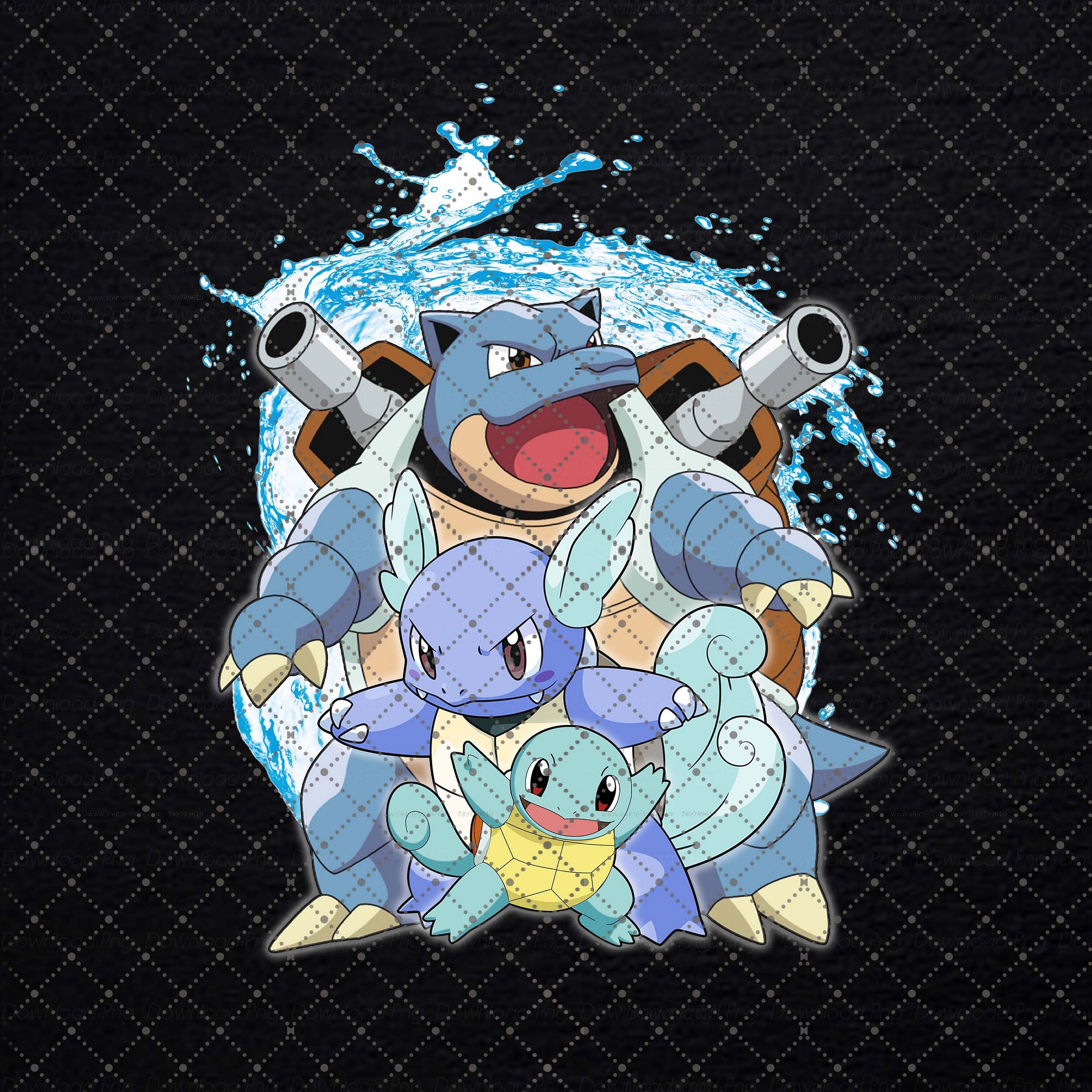 Squirtle Wartortle Blastoise Wallpaper