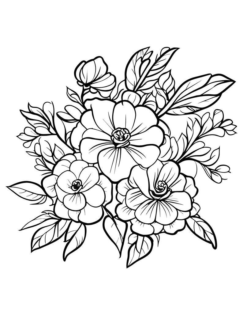 100 Floral Mandala Coloring Pages: Stress Relief Art (PDF Printable) - Etsy