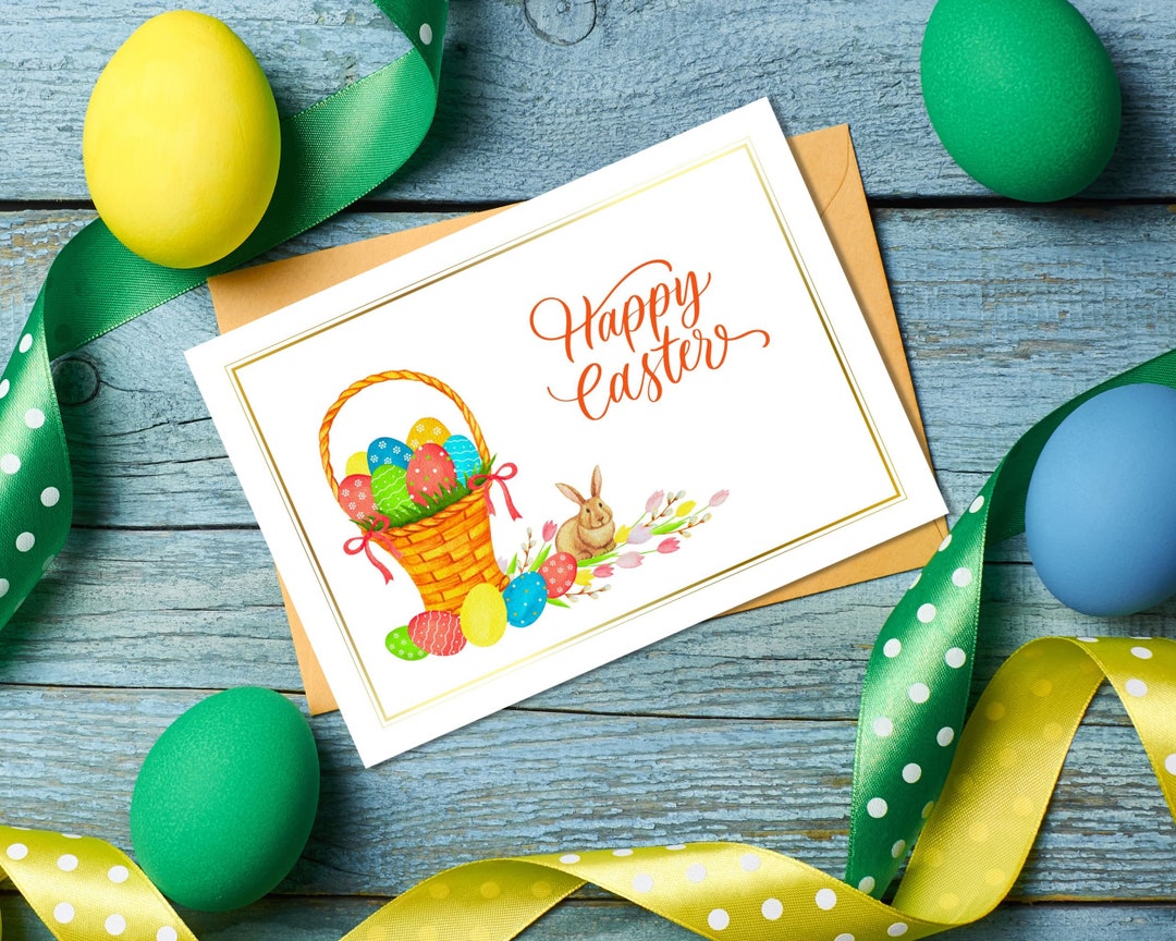 Printable Easter Card, Printable Card, Digital Download, Digital Easter ...