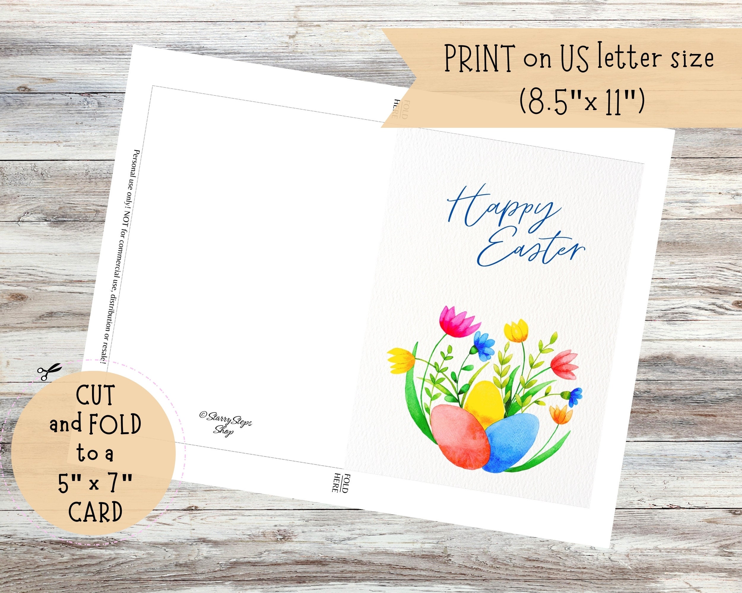 Printable Easter Card, Printable Card, Digital Download, Digital Easter ...