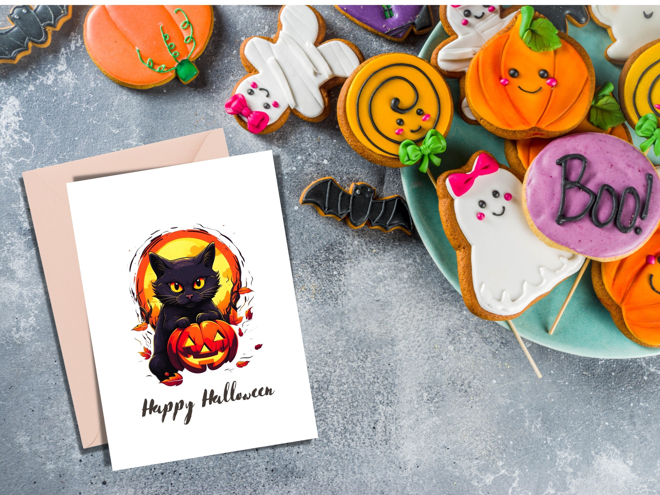 Halloween Card Printable, Printable Halloween Cards, Happy Halloween ...