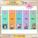 Watercolor Animal Friends Bookmarks, Hearts (digital Download) - Etsy