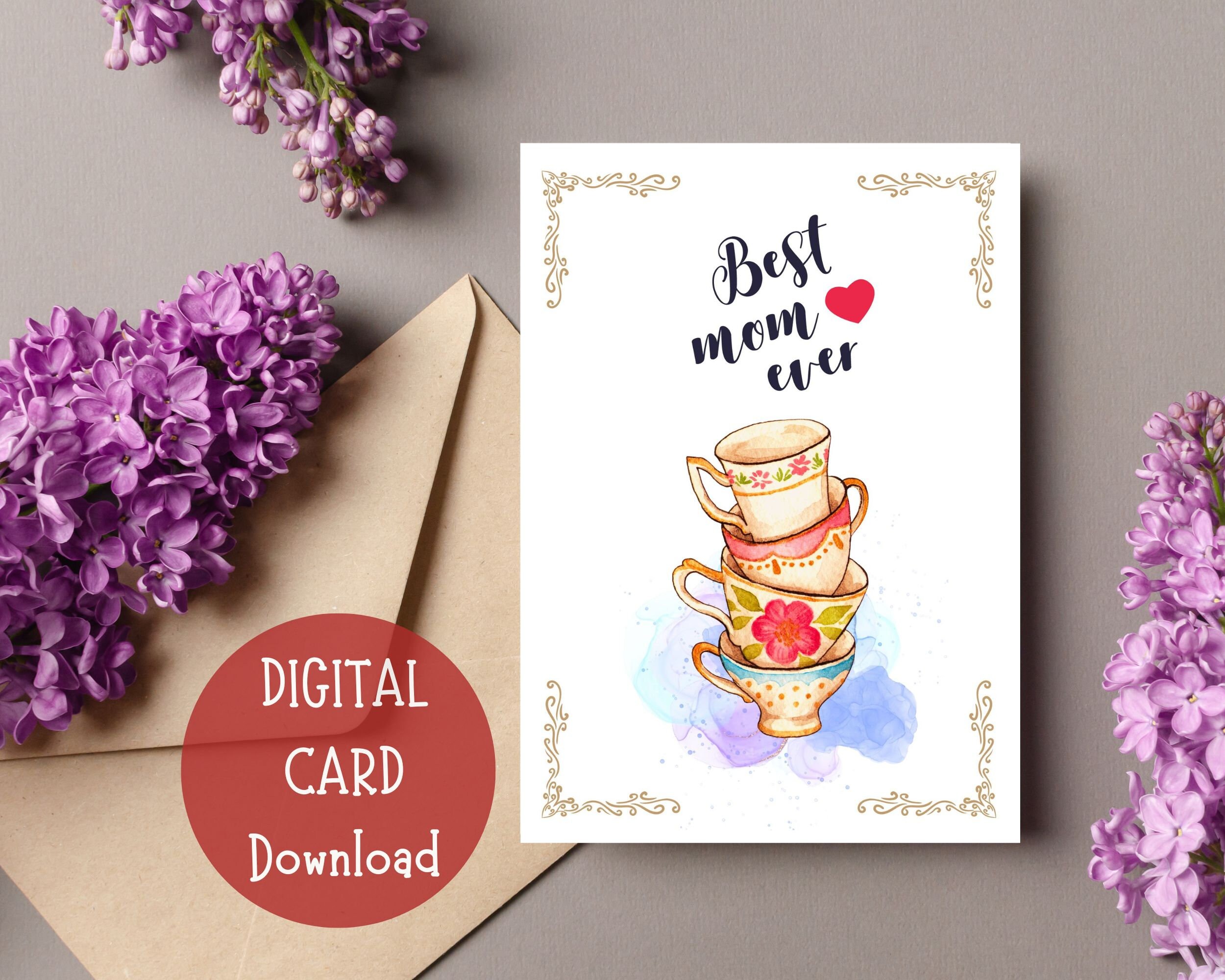 Printable Mother's Day Card, Happy Mother's Day Card, Digital Mother's ...
