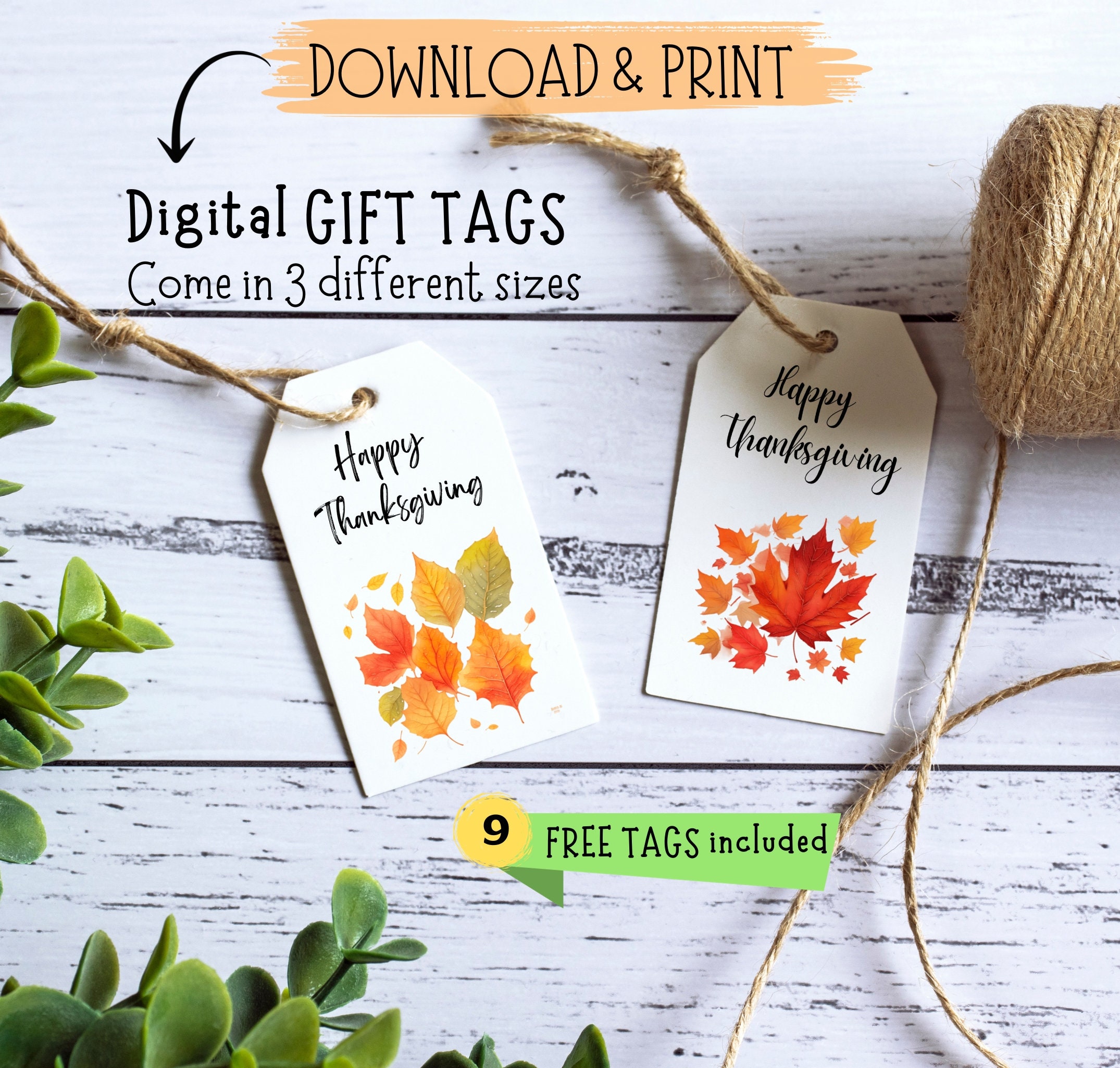 Fall Digital Gift Tags, Printable Gift Tags for Fall, Fall Gift Tags ...