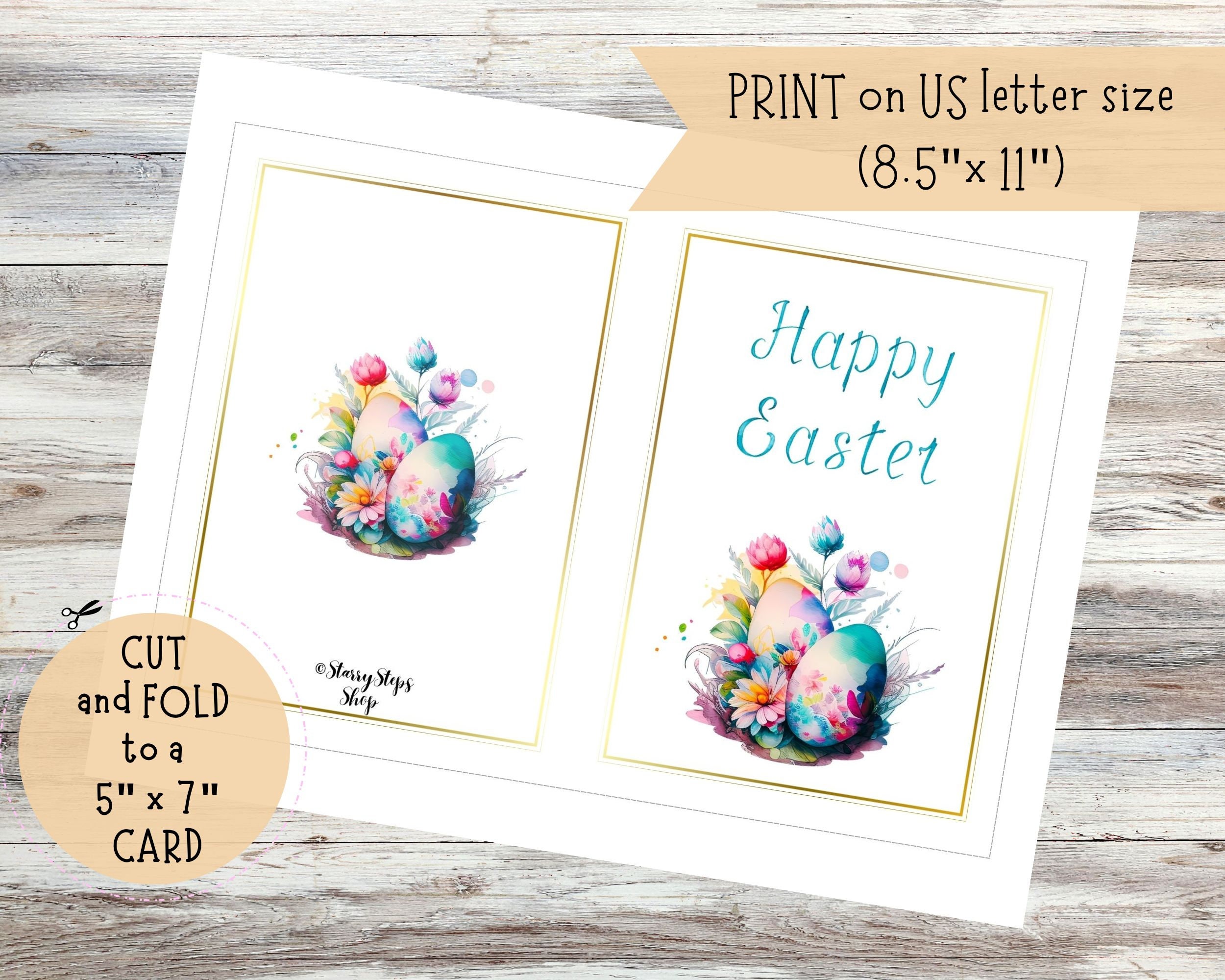 Printable Easter Card, Printable Card, Digital Download, Digital Easter ...