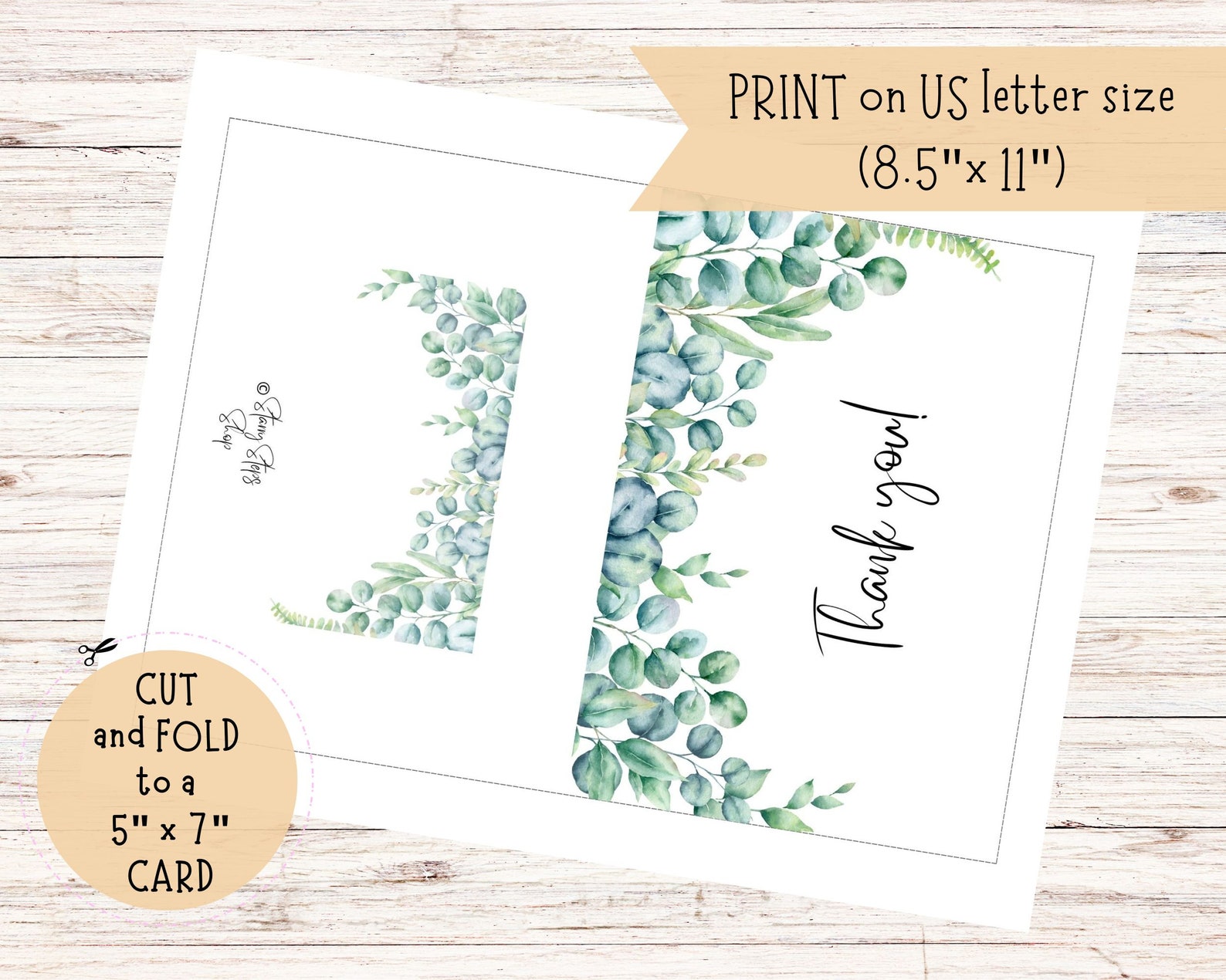 Thank You Printable Card Thank You Digital Card Thank You Card ...