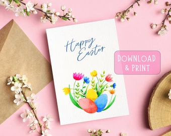 Printable Easter Card, Printable Card, Digital Card, Happy Easter ...