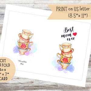 Printable Mother's Day Card, Happy Mother's Day Card, Digital Mother's ...