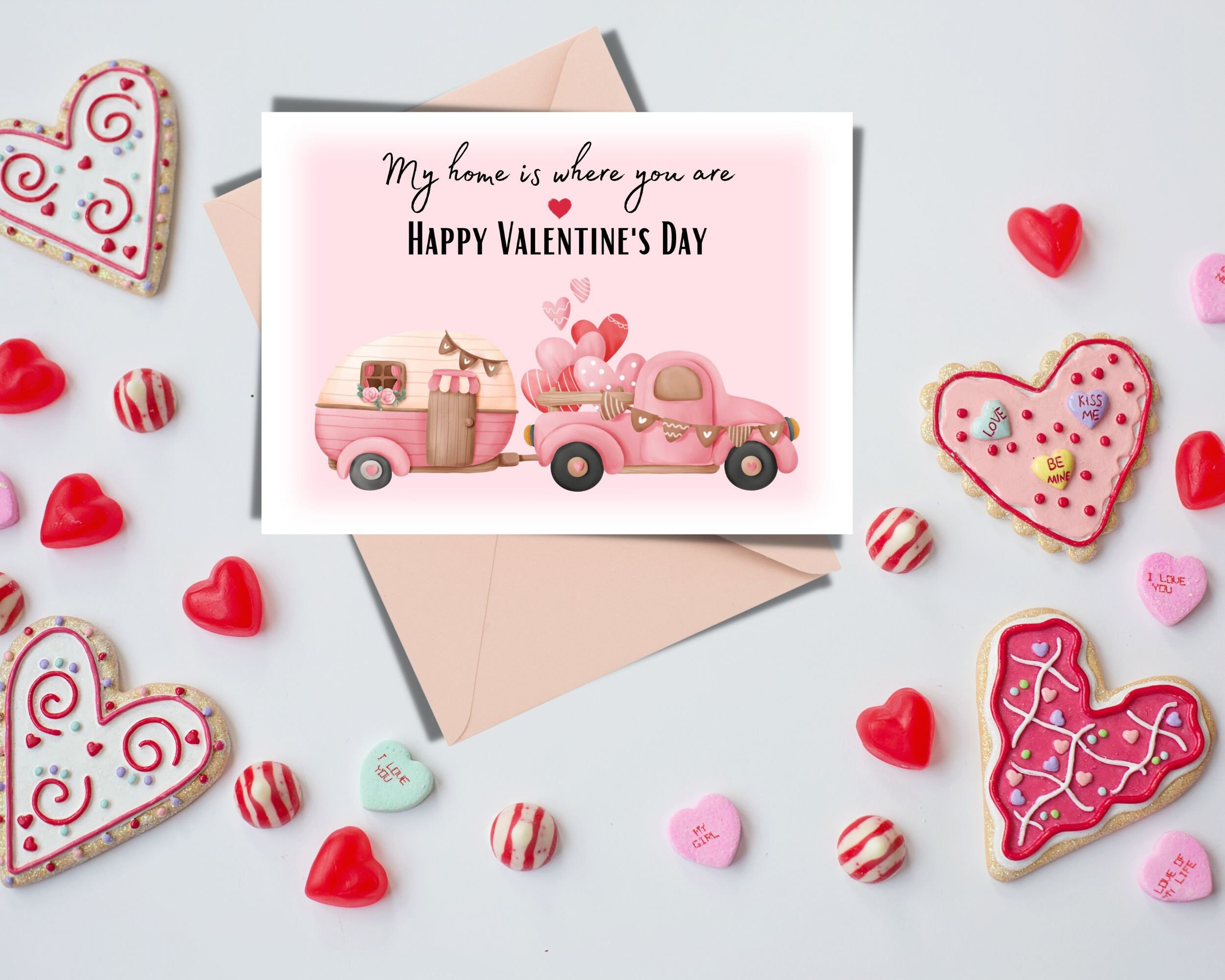 Happy Valentine's Day Card, Digital Download, Printable Valentine's Day ...