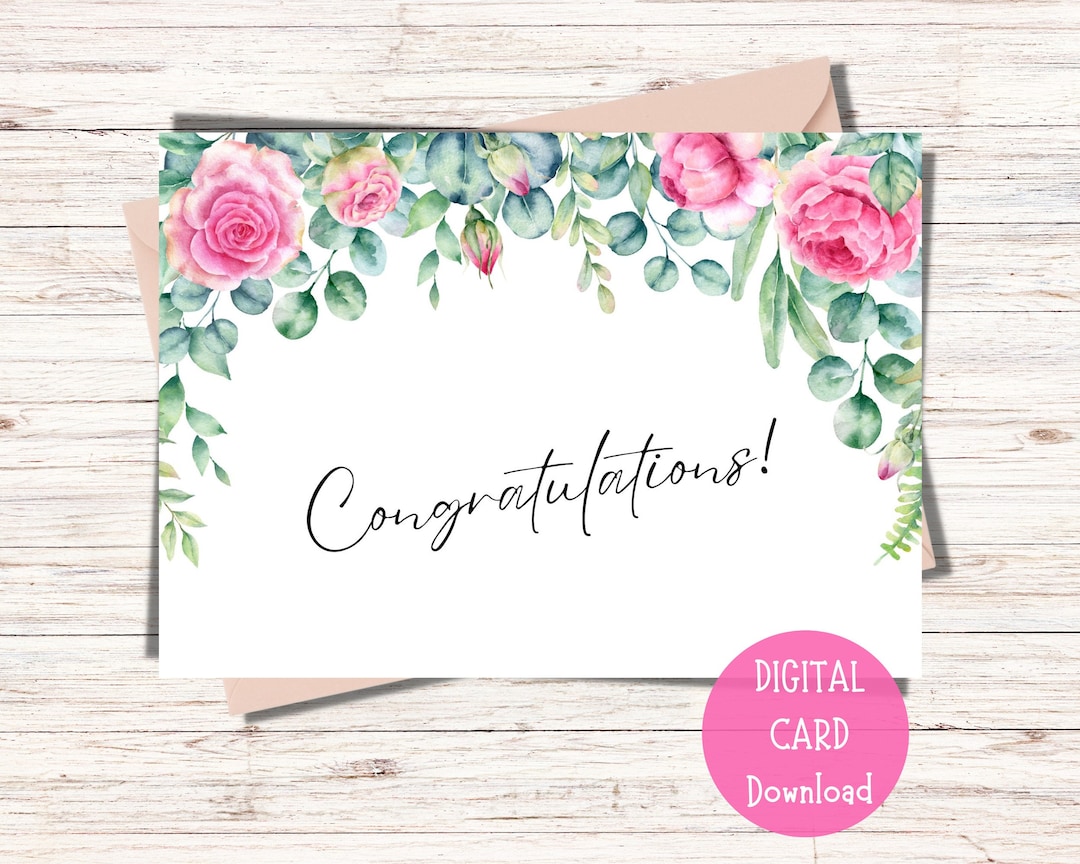 Congratulations Card Congratulations Card Printable Congratulations ...