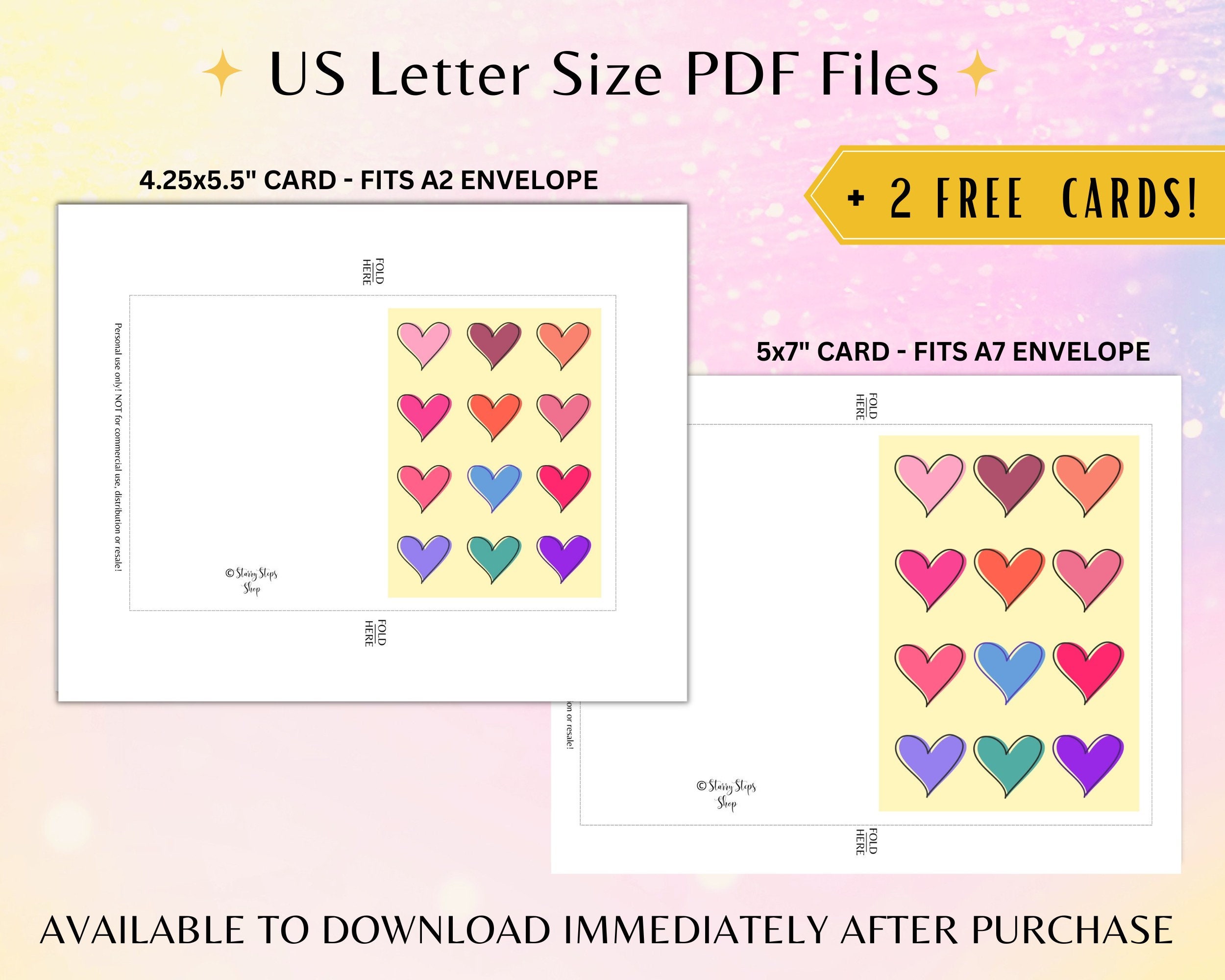 Valentine's Day Printable Card / Printable Heart Card / Heart Card ...